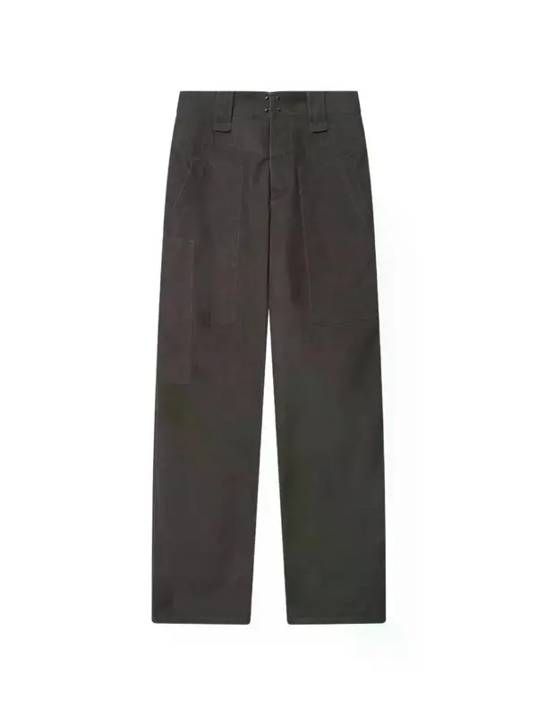MARANT ETOILE Rhil Cotton Twill Straight Leg Trousers - Grey