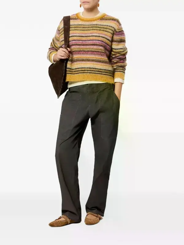 MARANT ETOILE Rhil Cotton Twill Straight Leg Trousers