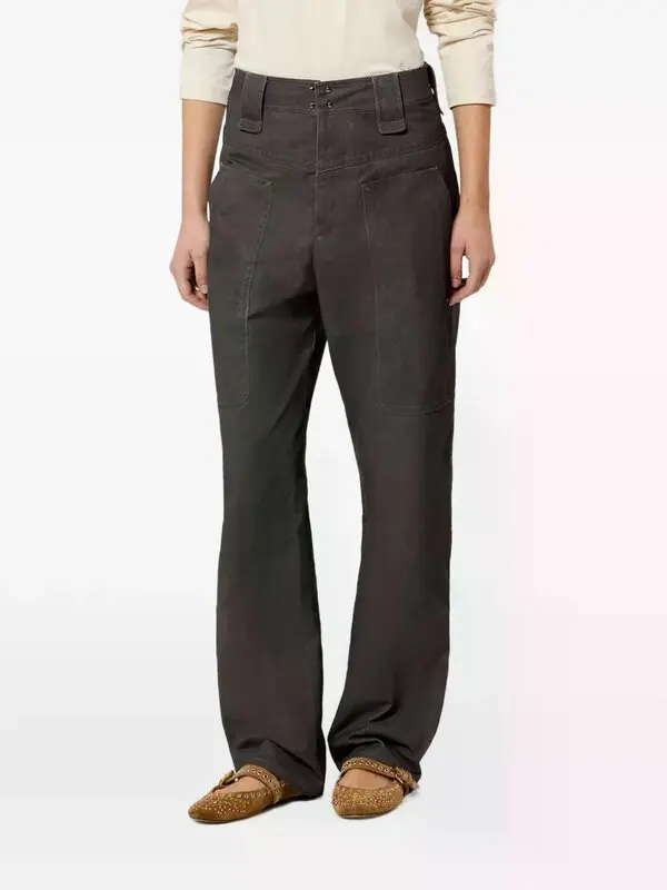 MARANT ETOILE Rhil Cotton Twill Straight Leg Trousers