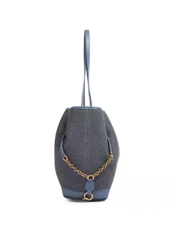 Chloé Clover Double Carry Bag In Raffia-effect Fibers