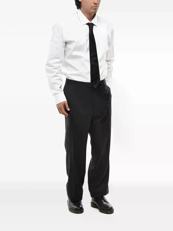 Corneliani Scalloped-hem Virgin Wool Trousers