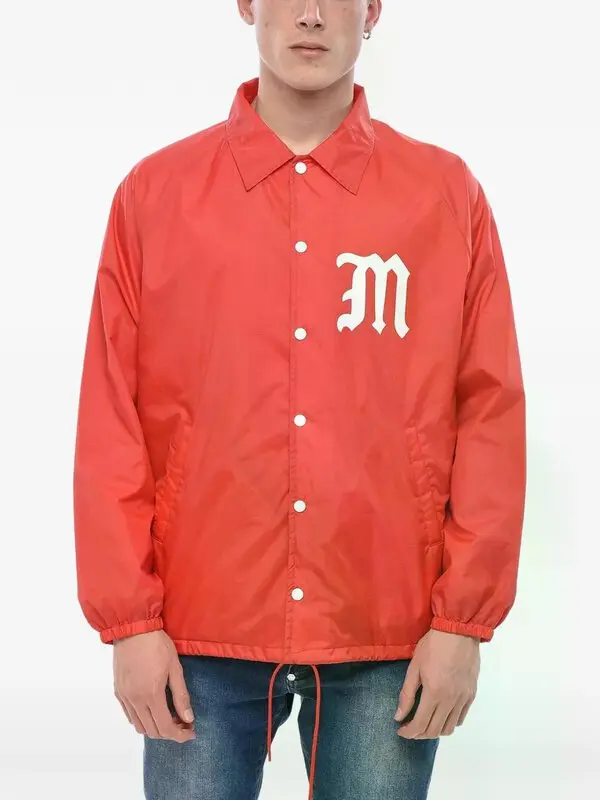 SAINT MXXXXXX Logo Print Snap-button Jacket