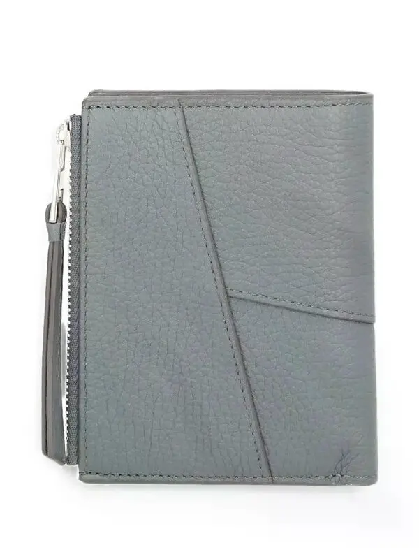 Loewe Puzzle Slim Compact Wallet In Supple Grained Calfskin