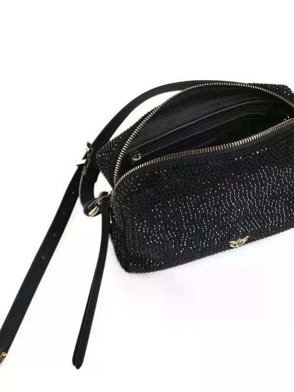Pinko Love Birds Crystal-embellished Shoulder Bag