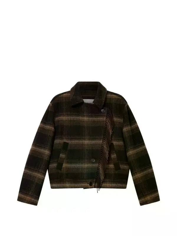 MARANT ETOILE Check Fringe-trim Jacket - Black