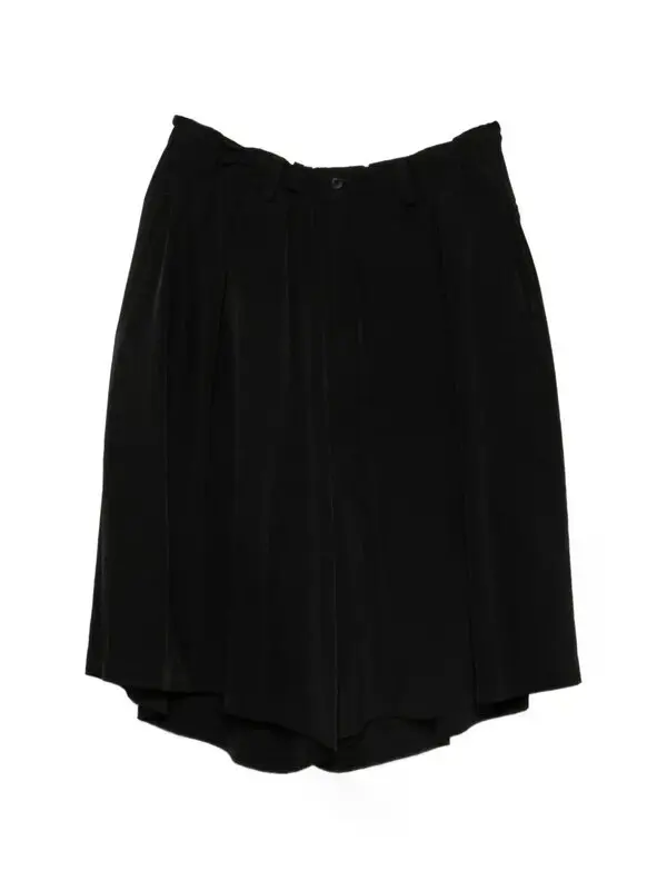 Yohji Yamamoto Pleated Wide-leg Shorts