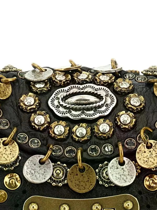 CAMPOMAGGI Agnese Stud-embellished Coin-detail Shoulder Bag