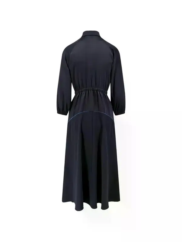 Max Mara Drawstring Silk Maxi Dress