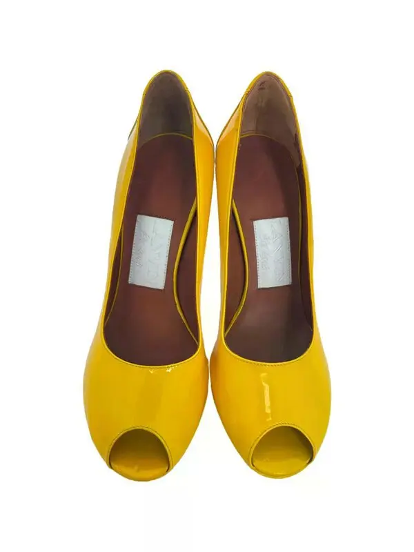 LANVIN Peep-toe Platform Cone Heel Pumps
