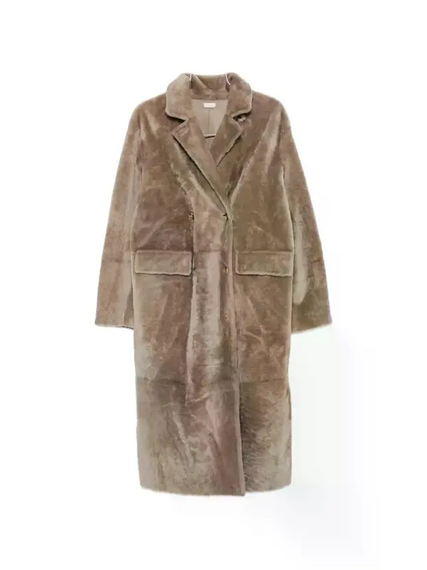 UTZON Double-breasted Reversible Shearling Coat