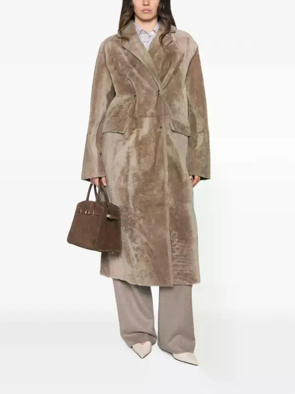 UTZON Double-breasted Reversible Shearling Coat