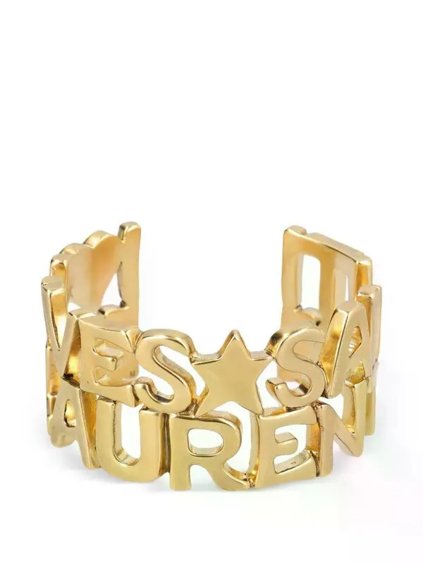 Saint Laurent Yves Cuff In Metal - Gold