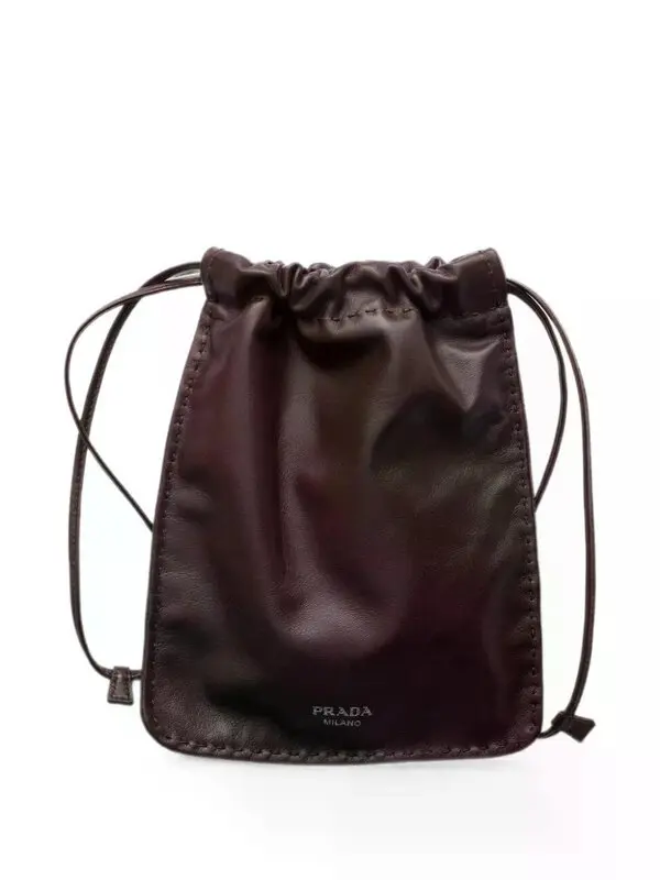 Prada Nappa-leather Smartphone Pouch - Brown