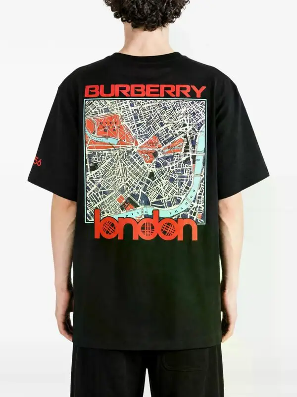 Burberry London Map Cotton T-shirt