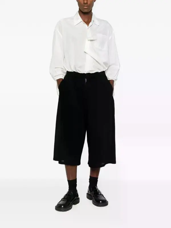 Yohji Yamamoto Wide Leg Elasticated Waistband Shorts