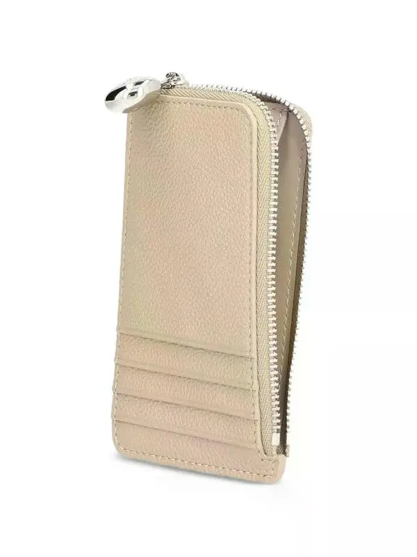 Loewe Pebble Coin Cardholder In Pebble Grained Calfskin - Neutrals