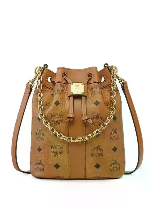 Mcm Mini Dessau Monogram Print Shoulder Bag