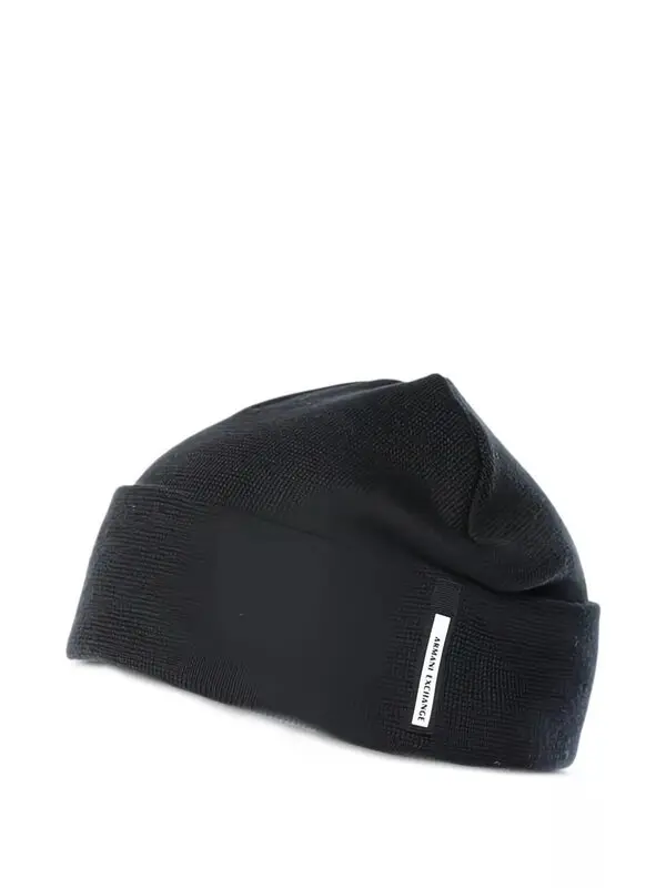 Armani Exchange Fine-knit Beanie Hat