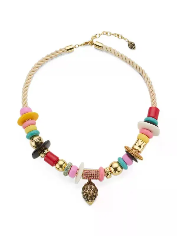 Kurt Geiger Multi Bead Eagle Necklace - Gold