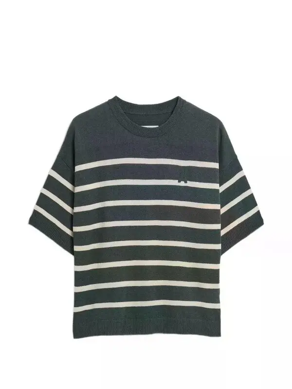 ARMEDANGELS Stripe-print Short-sleeve Sweatshirt
