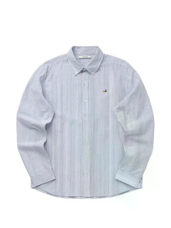EDMMOND STUDIOS Striped Duck-embroidered Shirt