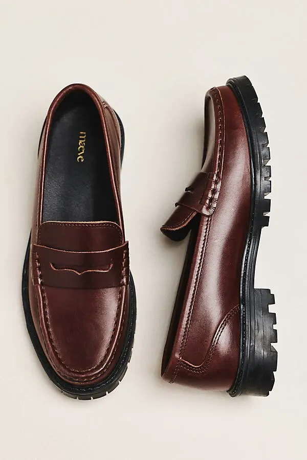 Maeve Classic Loafers - Brown