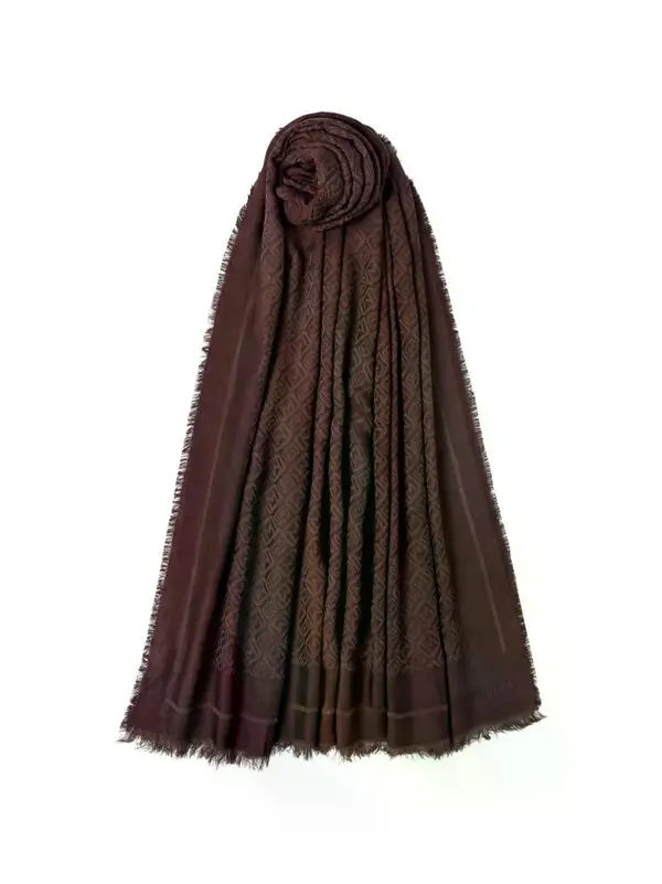 Marella Monogram-jacquard Frayed-edge Scarf