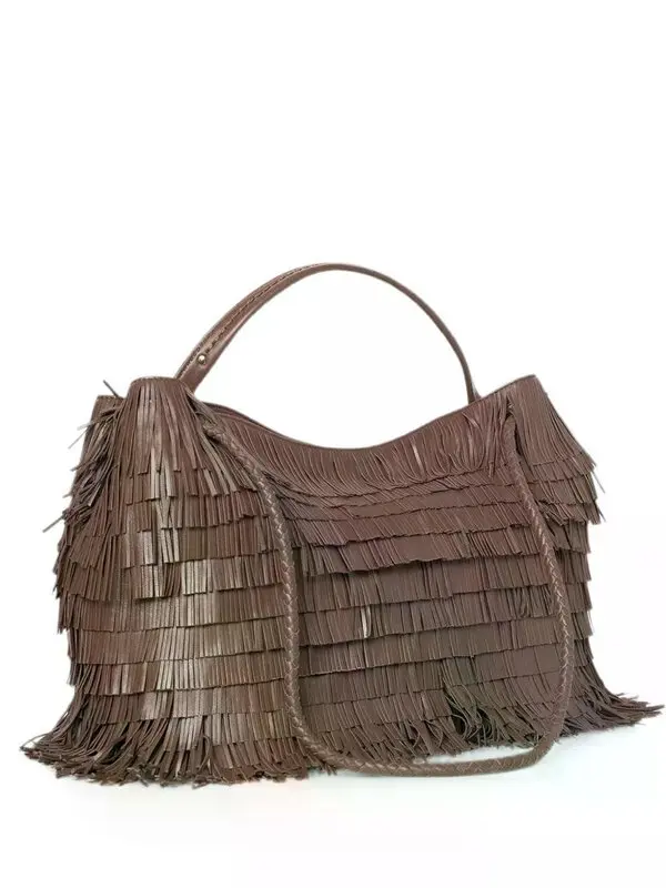 VISONA` Diletta Fringed Tiered Clutch Bag
