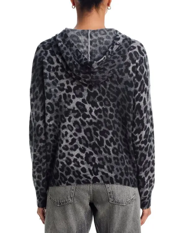 Aqua Cashmere 100% Cashmere Hoodie Sweater Exclusive - Grey Multi