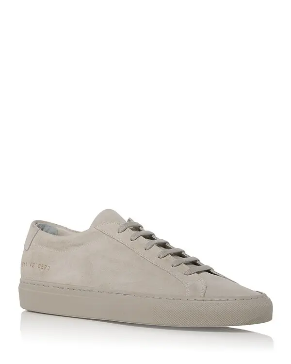 COMMON PROJECTS Achilles Premium Suede Sneakers - Light Grey