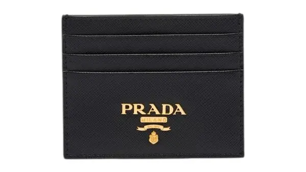 Prada Saffiano Leather Card Case - Black