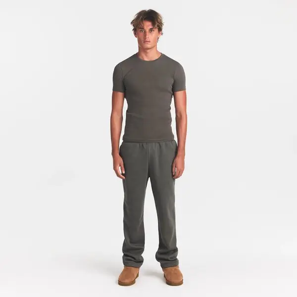 SKIMS Rib T Shirt | Green | Small | Cotton - Jungle