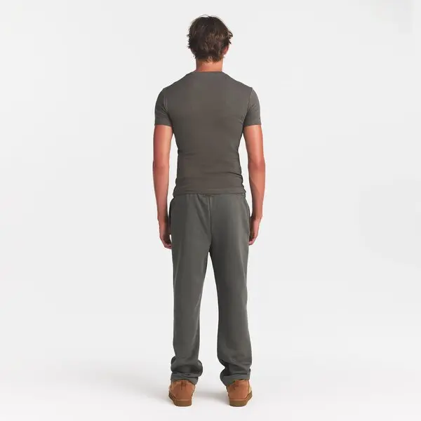 SKIMS Rib T Shirt | Green | Small | Cotton - Jungle