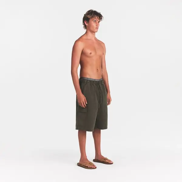 SKIMS Relaxed Cargo Short | Grey | | Woven