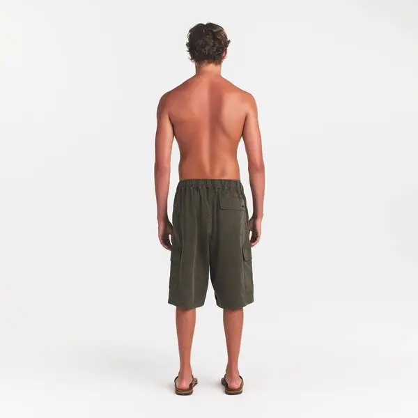 SKIMS Relaxed Cargo Short | Grey | | Woven