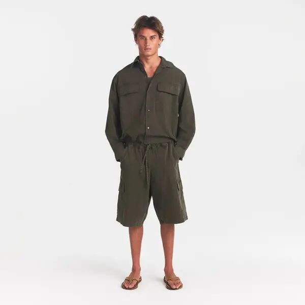 SKIMS Relaxed Shirt | Grey | | Woven