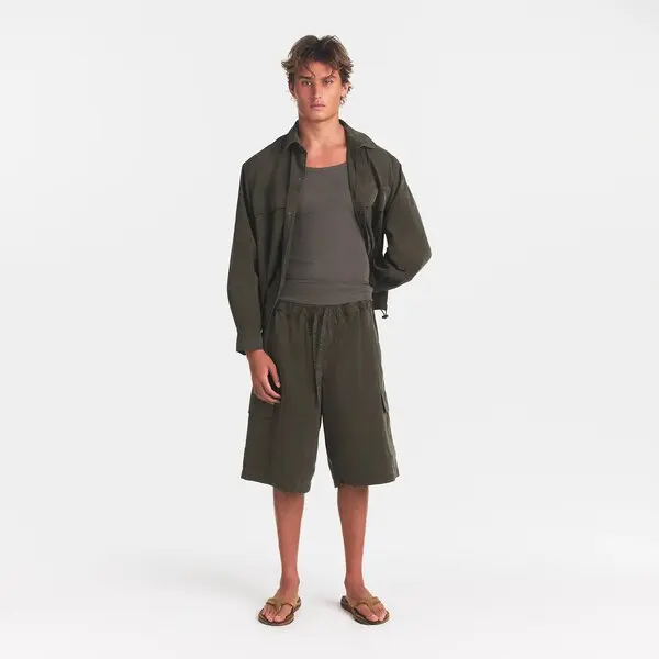 SKIMS Relaxed Shirt | Grey | | Woven