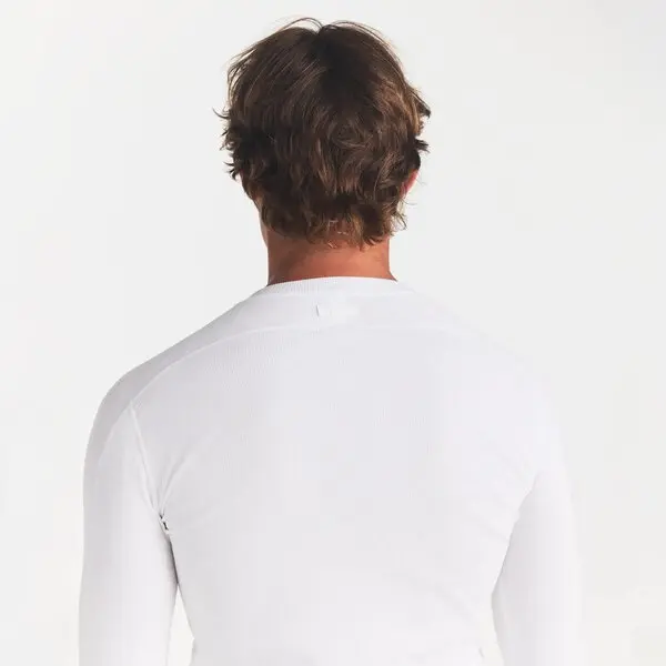 SKIMS Rib Henley | White | | Cotton