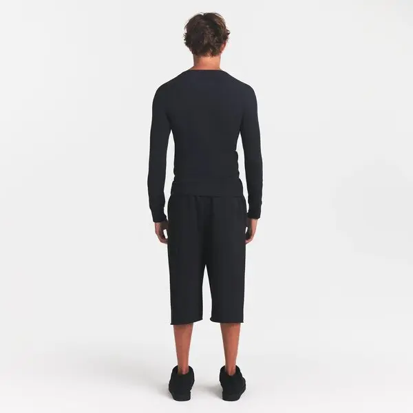 SKIMS Rib Henley | Black | Small | Cotton