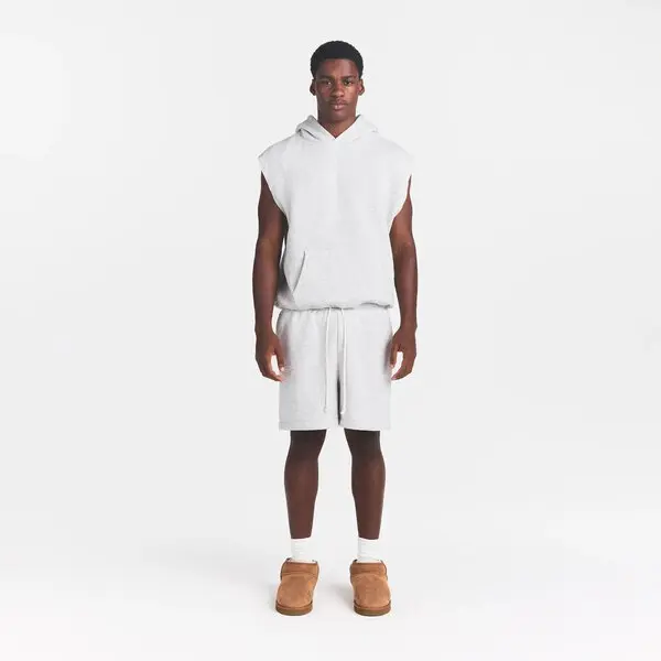 SKIMS Sleeveless Hoodie - Light Heather Grey