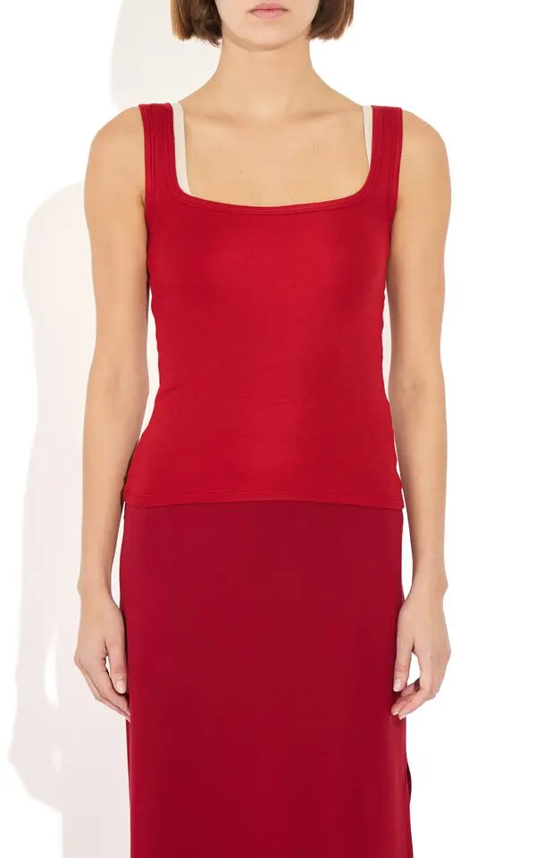 THE PARK Sawyer Tank - Burgundy