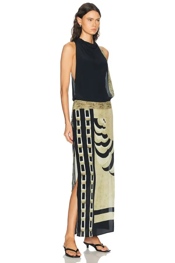 SIR. Sona Maxi Dress - Geo Scape