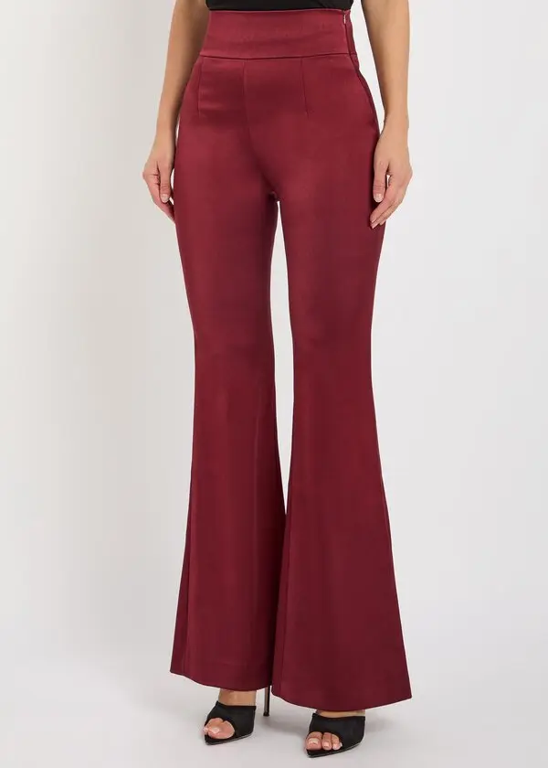 Galvan Flared-leg Satin Trousers