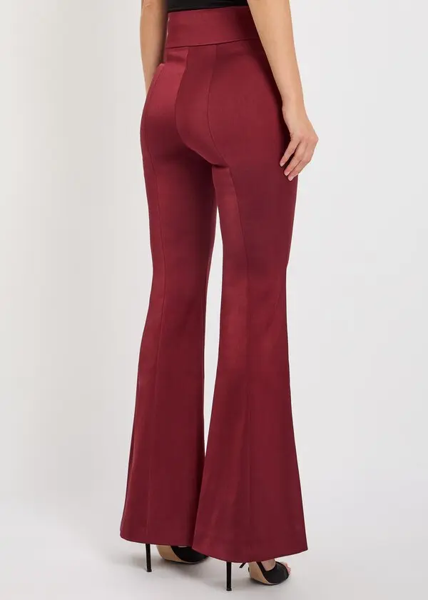 Galvan Flared-leg Satin Trousers
