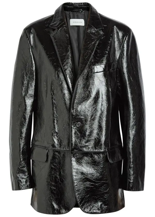 ARMARIUM Glossed Leather Blazer