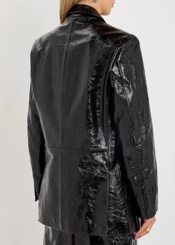 ARMARIUM Glossed Leather Blazer