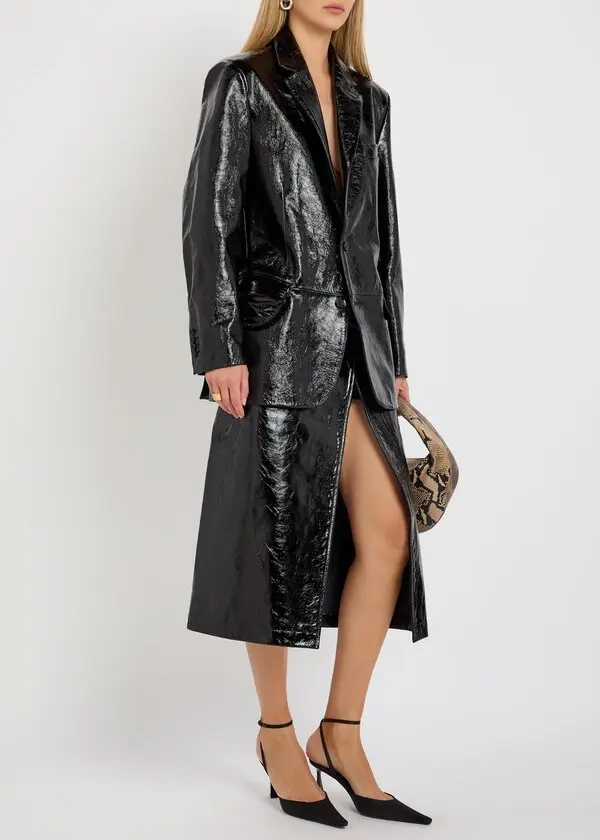 ARMARIUM Glossed Leather Blazer