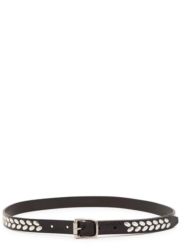 LEMAIRE Almond Studded Glossed Leather Belt