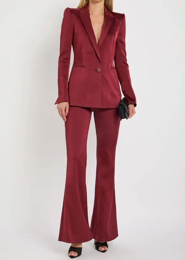 Galvan Sculpted Satin Blazer