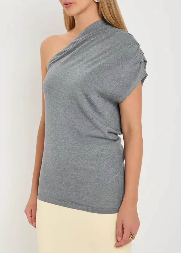 ARMARIUM Marcella One-shoulder Wool And Cashmere-blend Top